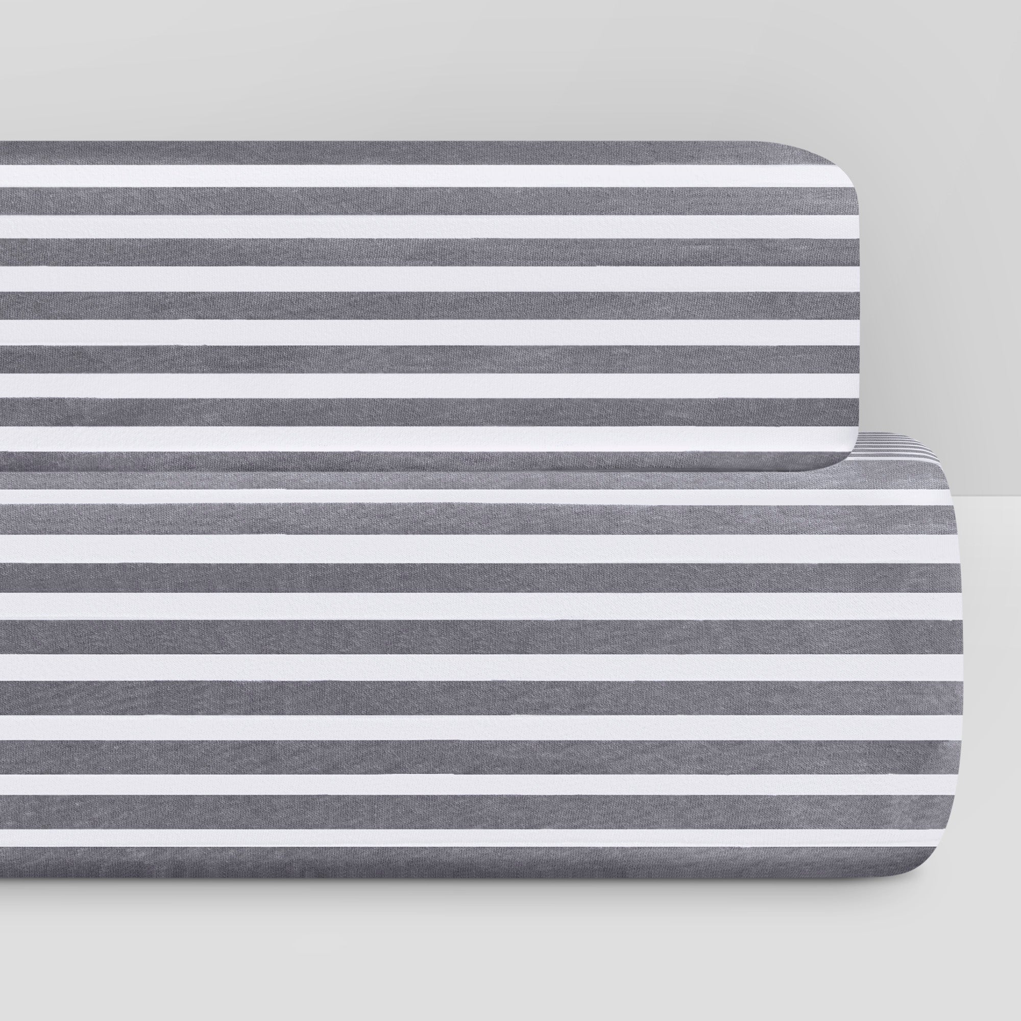 Striped Organic Jersey Cotton Crib Sheet and Changing Pad Cover Set ...